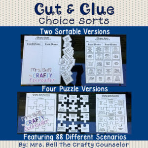 Making Good Choices Cut And Glue Puzzle Activities - Mrs. Bell The ...