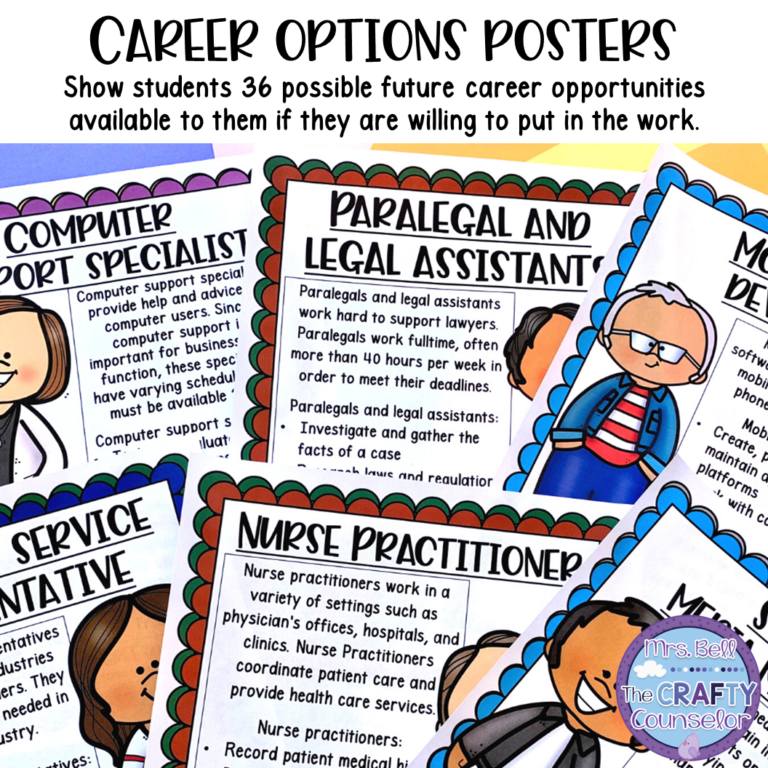Career Exploration Worksheets, Career Day Activities, Career Cluster ...